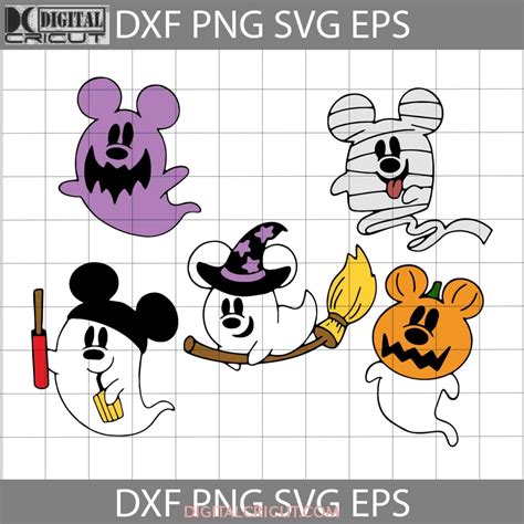 Mickey Ghost Halloween Svg Ghost Svg Halloween Svg Cricut File Clipart Svg Png Eps Dxf