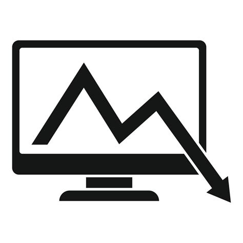 Regression Monitor Icon Simple Style 14525310 Vector Art At Vecteezy