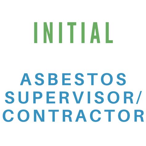 Asbestos Contractor Supervisor Initial Criterion Laboratories