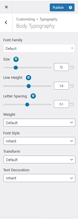 Typography Setup Desert Themes