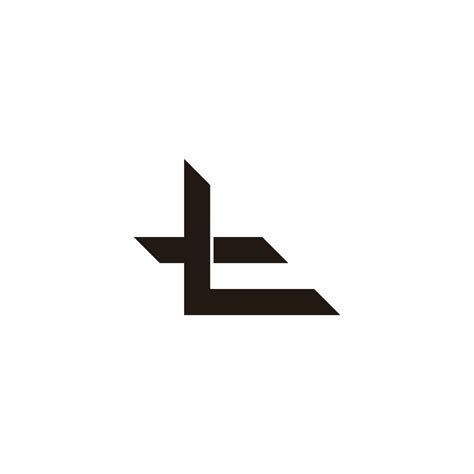 Letter Lt Simple Geometric Line Linked Logo Vector 15694988 Vector Art