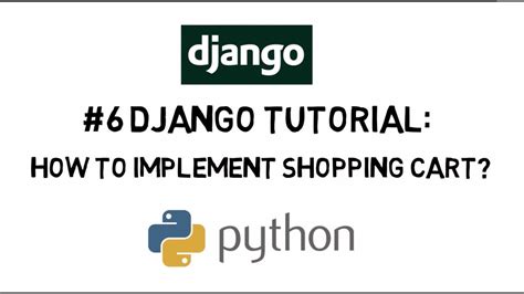6 Django Tutorial How To Implement Shopping Cart Jaikrishna