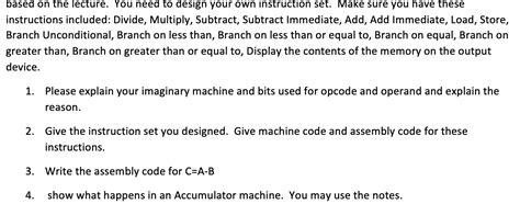 Solved Based On The Lecture You Need To Design Your Own Chegg