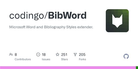 Github Codingo Bibword Microsoft Word And Bibliography Styles Extender
