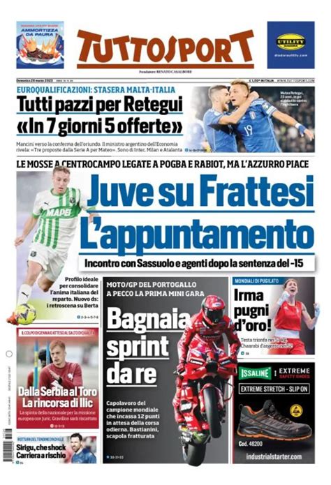 Rassegna Stampa Juve Prime Pagine Quotidiani Marzo