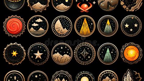 Lunar Landing Program Apollo Lunar Earth Space Technology Map Stock