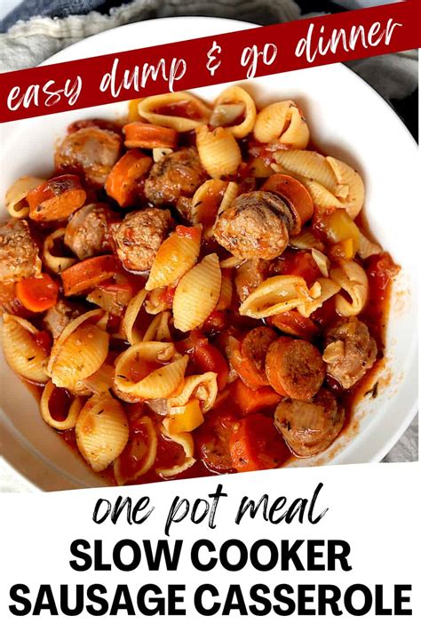 Slow Cooker Sausage Casserole Tasty Oven