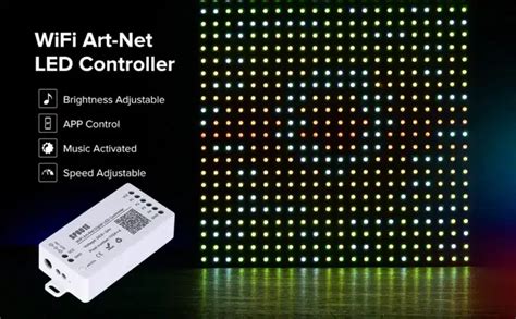 Controlador LED SP E Art Net Magic para Módulo de Panel Matrix WS B WS tira de luz