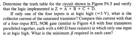 Solved Determine The Truth Table For The Circuit Shown In Chegg