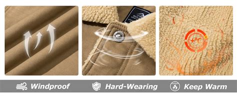 Eklentson Mens Winter Jacket Thick Thermal Cotton Warm Fleece Lined