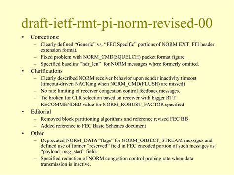 Ppt Nack Oriented Reliable Multicast Norm Update Powerpoint Presentation Id 4396783
