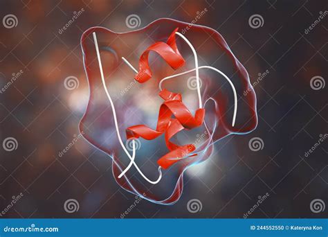 Insulin Molecule 3d Illustration Stock Illustration Illustration Of