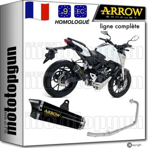 ARROW LIGNE COMPLETE APPROUVE CATALYSE X KONE NOIR C HONDA CB 125 R