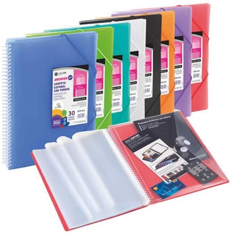 CARCHIVO 530220 Carpeta 20 Fundas Tarifario Archivex Star Espiral Con