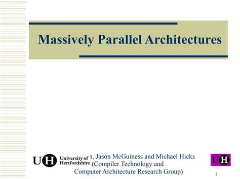 Massively Parallel Architectures Ppt
