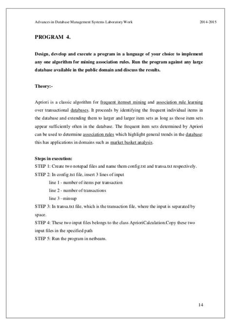 Advanced Database Management System Laboratory Pdf