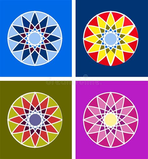 Collection Round Decorative Frames And Geometric Shapes Stock Vector Illustration Of Line