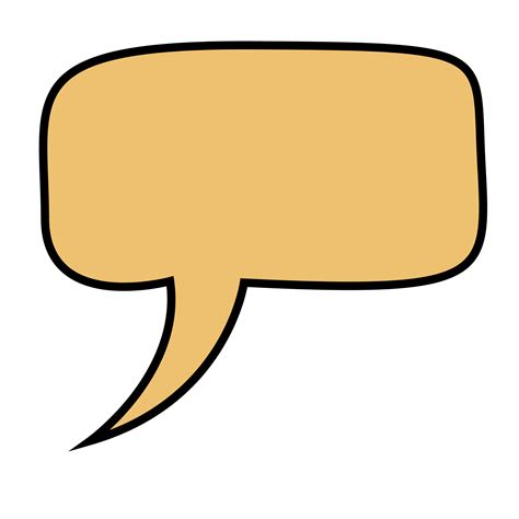 Filled Blank Speech Bubble Dialog Shape Black Outline Comic Style Chat