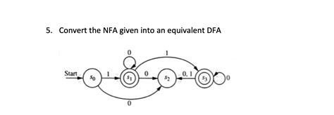 Solved 5 Convert The Nfa Given Into An Equivalent Dfa