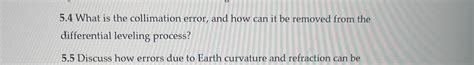 Solved 5 4 ﻿what Is The Collimation Error And How Can It Be