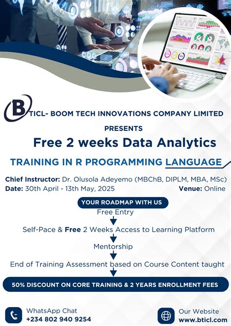 free 2 weeks pre training event in data analytics with r programming