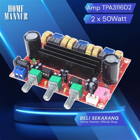 Jual XH M139 2 1 Kit Power Amplifier Class D TPA3116D2 2x50Watt 100Watt