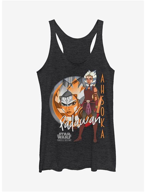Star Wars Ahsoka Padawan Girls Tanks Black Hot Topic
