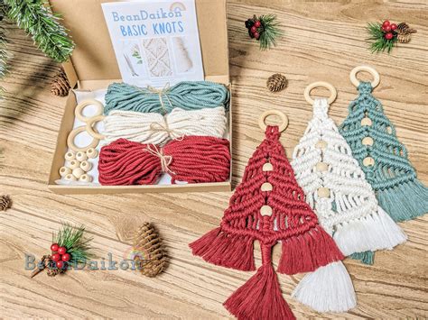 Macrame Christmas Tree DIY KIT Christmas Craft Gifts Etsy