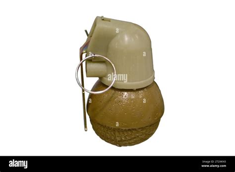 A Military Training Grenade Designed To Simulate An Explosion During Soldier Education Isolated