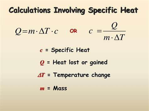 How Is Specific Heat Calculated