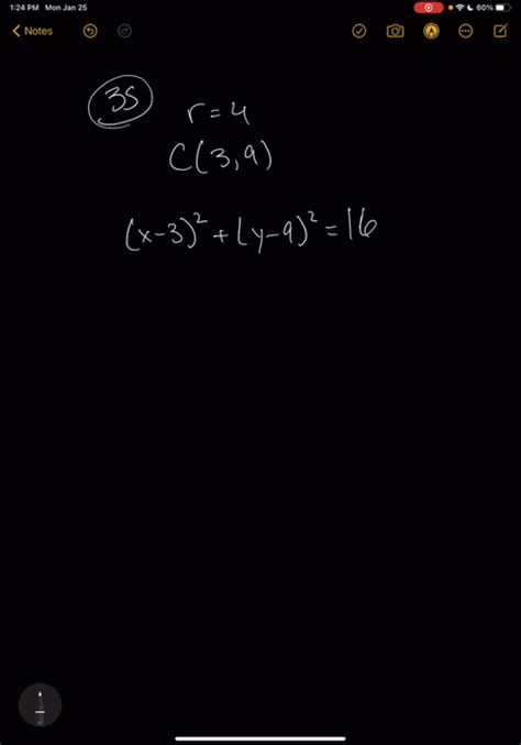 solved find parametric equations for the given curve circle of radius