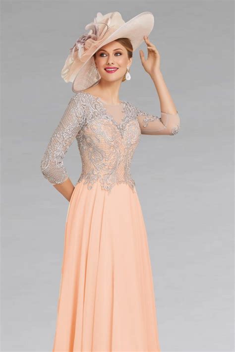 Mid Length Dress With Chiffon Style Skirt 008512 Catherines Of Partick