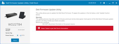 Dell Thunderbolt Dock Wd22tb4 Error Failed To Get Dell Dock