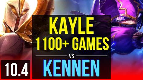 Kayle Vs Kennen Top 1100 Games Triple Kill Korea Diamond V10