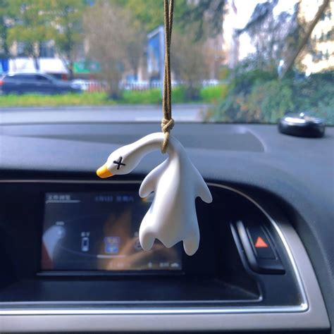 車載變色烤鴨汽車掛件創意後視鏡鴨子掛飾車載網紅可愛車內裝飾 鑰匙圈 燒烤 吊飾 台灣小吃 烤雞 掛件 禮物 鑰匙扣 蝦皮購物