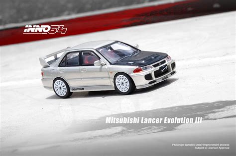 Po Inno Models Inno64 1 64 Mitsubishi Lancer Evolution Iii Silver