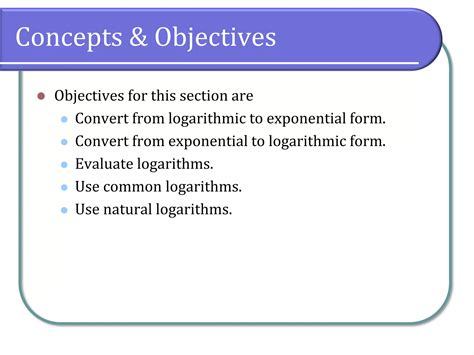 6 3 logarithmic functions ppt