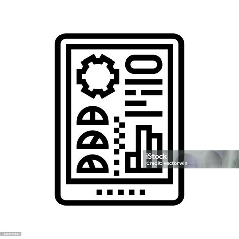 예측 유지 보수 대시 보드 라인 아이콘 벡터 일러스트 레이 션 0명에 대한 스톡 벡터 아트 및 기타 이미지 0명 데이터