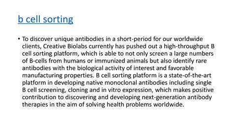 B Cell Sorting Ppt