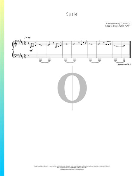 Susie Toby Fox Piano Sheet Music Oktav