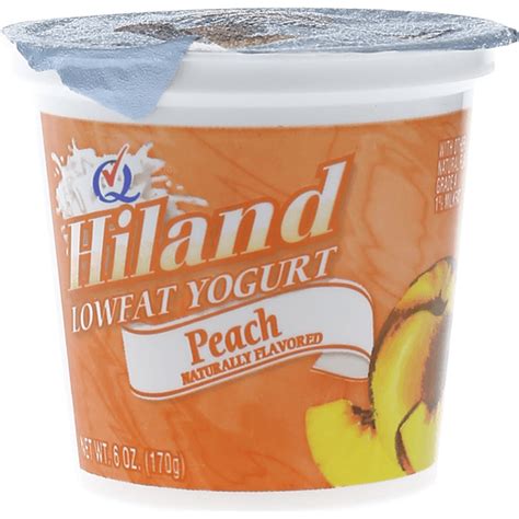 Hiland Yogurt Lowfat Peach Low Fat And Nonfat Price Cutter