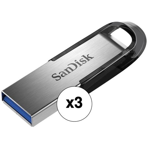 SanDisk 32GB Ultra Flair USB 3 0 Flash Drive 3 Pack B H Photo