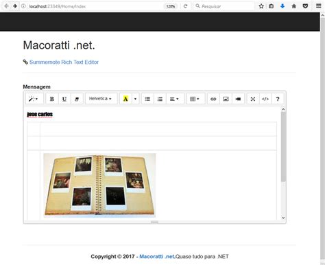 Asp Net Mvc Usando Um Editor Richtextbox Wysiwyg