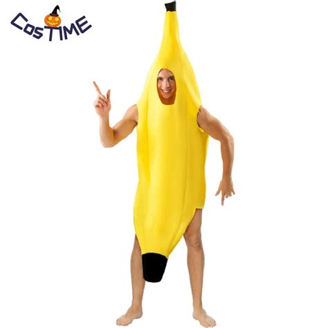 Adult Banana Suit One Piece Funny Costume Hen Party Halloween Fancy