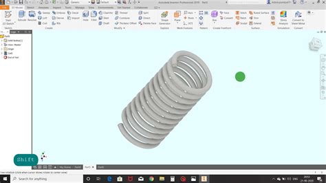 Chapter2 Loft Coilspring Hole And Pattern In Autodesk Inventor By Ashok Pundpal Youtube