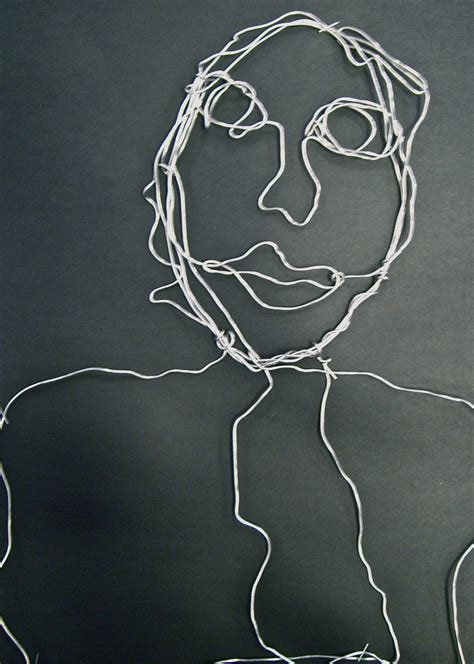 Use Your Coloured Pencils Contour Line Self Portraits