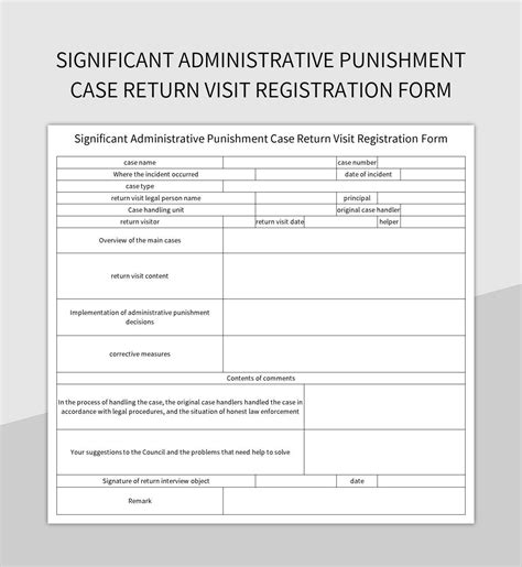 Free Return Visit Registration Templates For Google Sheets And