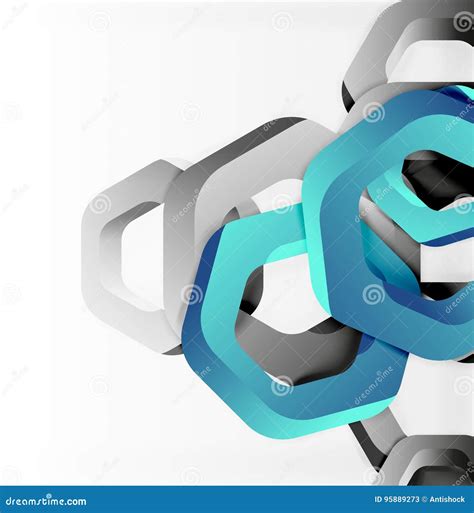Overlapping Hexagons Design Background Stock Vector Illustration Of Geometric Hexagon