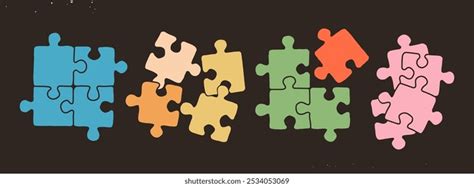 Human Ai Robot Completing Jigsaw Puzzle Stock Vector Royalty Free