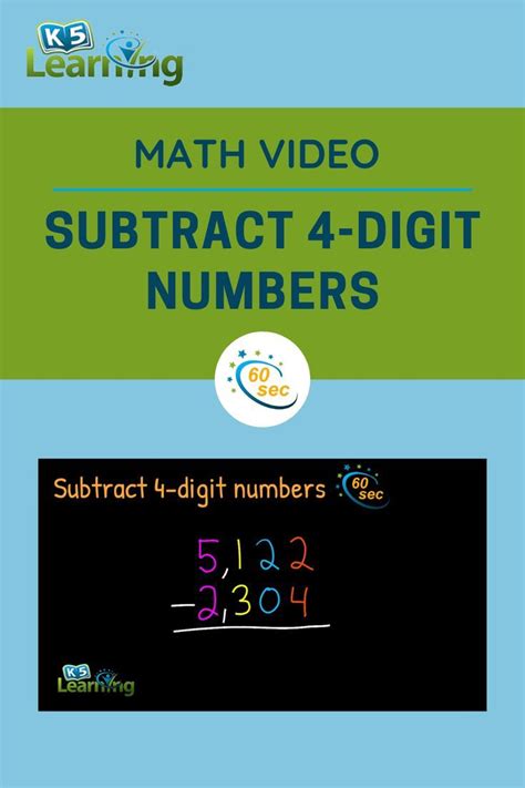 Subtract 4 Digit Numbers Artofit